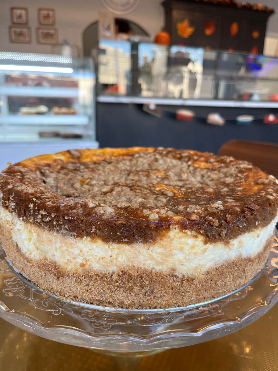 Apple or pumpkin pie Deep dish cheesecake – Baked by Emily Rose